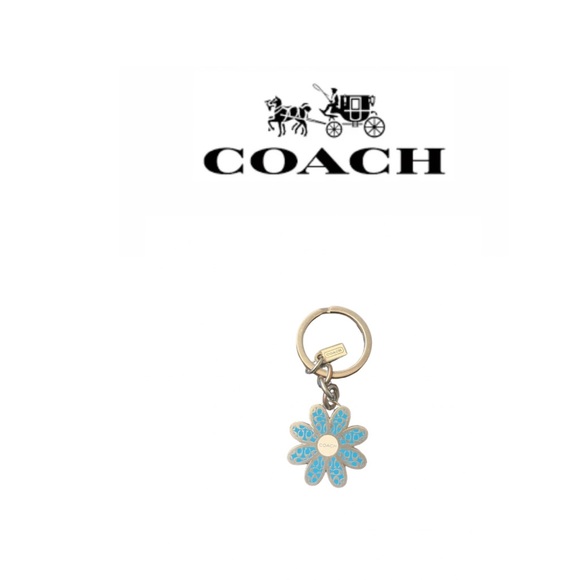 Coach | Accessories | Coach Euc Daisy Blue Flower Keychainbagcharm ...